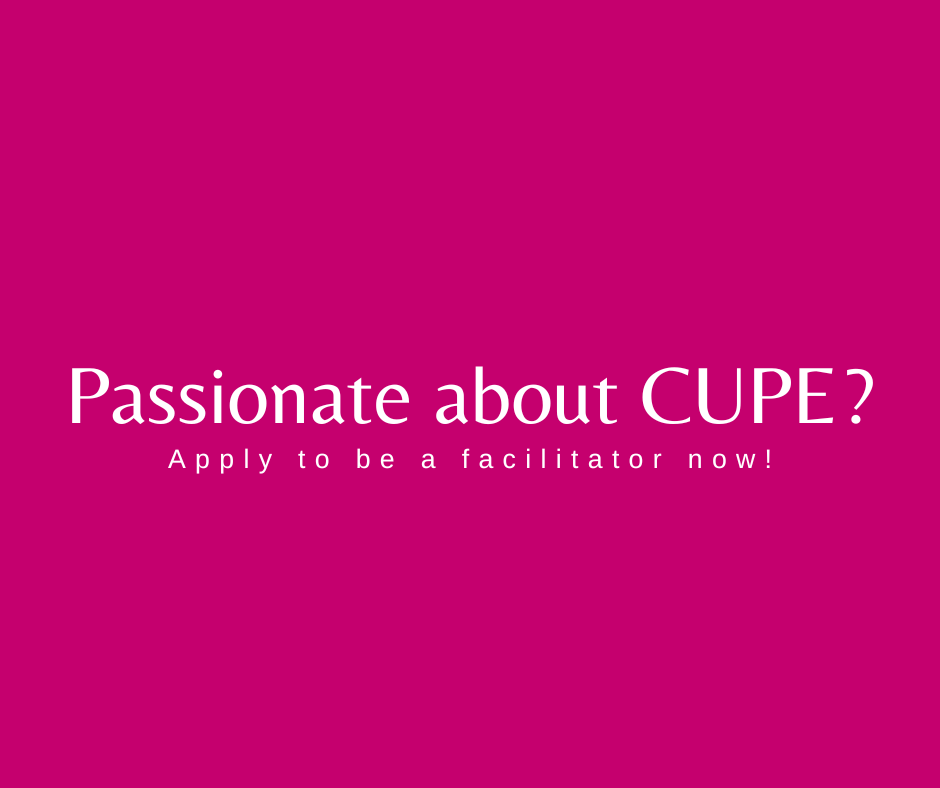 CUPE is looking for facilitators! - CUPE Newfoundland Labrador